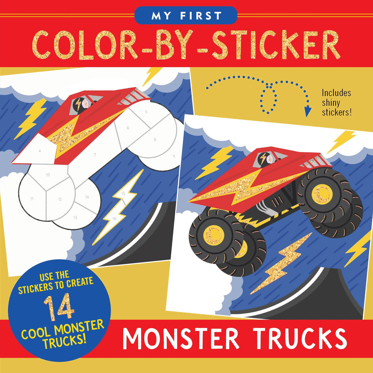 My First: Color-by-Sticker Book - Monster Trucks – kiddywampus