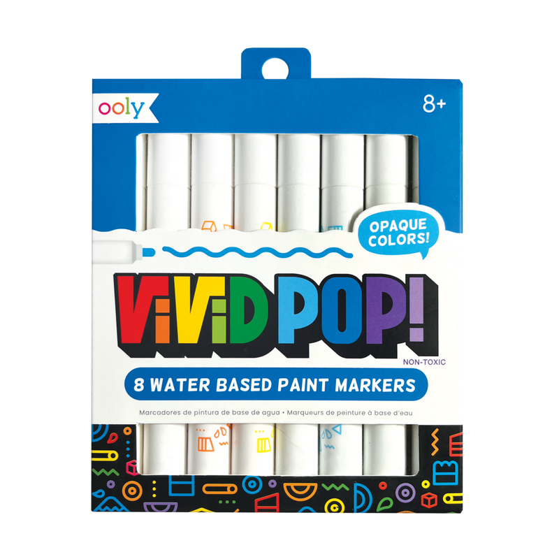 Vivid Pop! Water Based Paint Markers - 8 Colors – kiddywampus