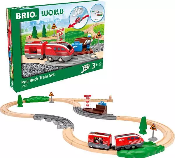 Brio: World - Pull Back Train Set – kiddywampus